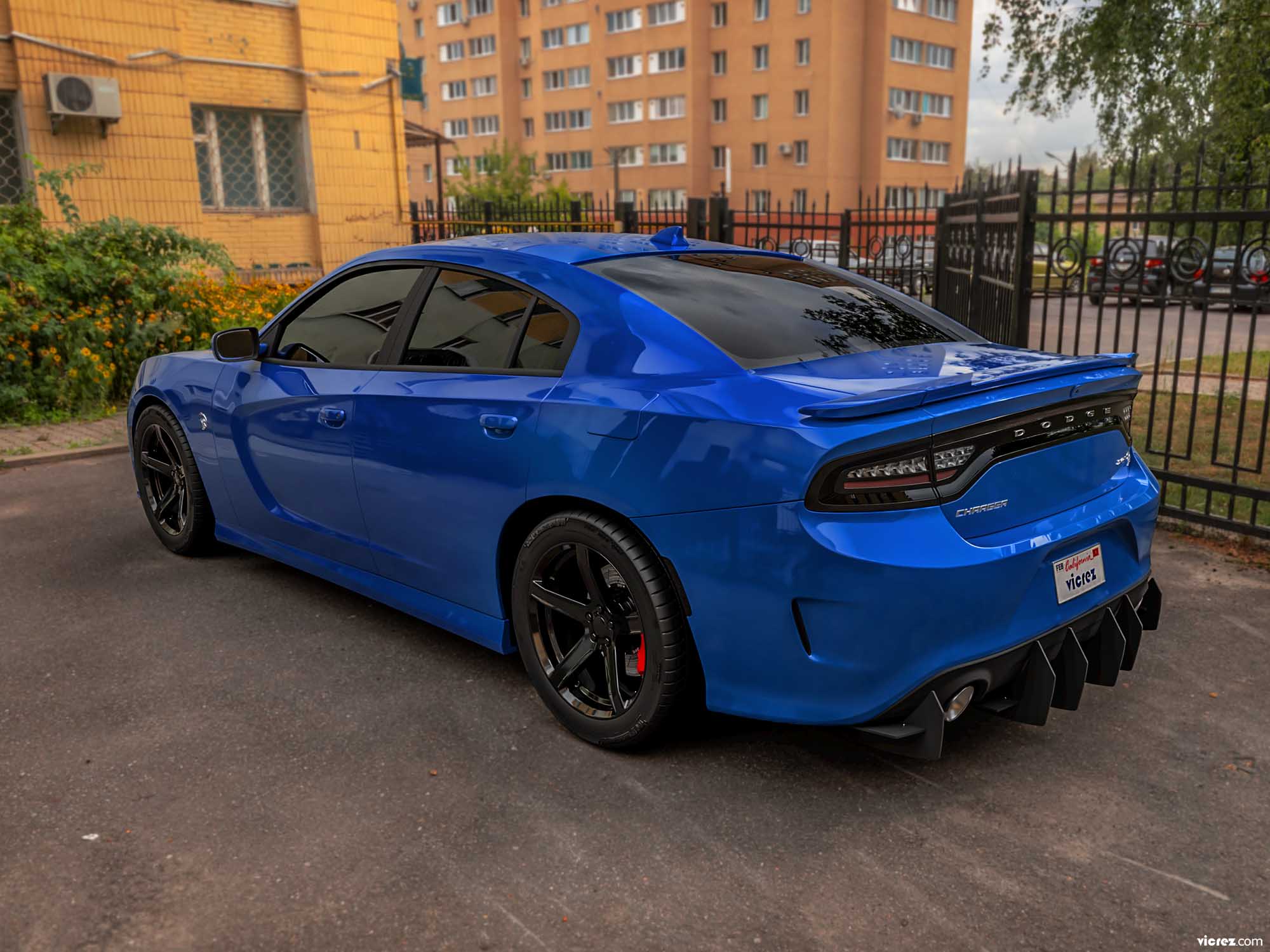 Vicrez Centa VR2 Rear Diffuser vz102189 | Dodge Charger 2008-2021