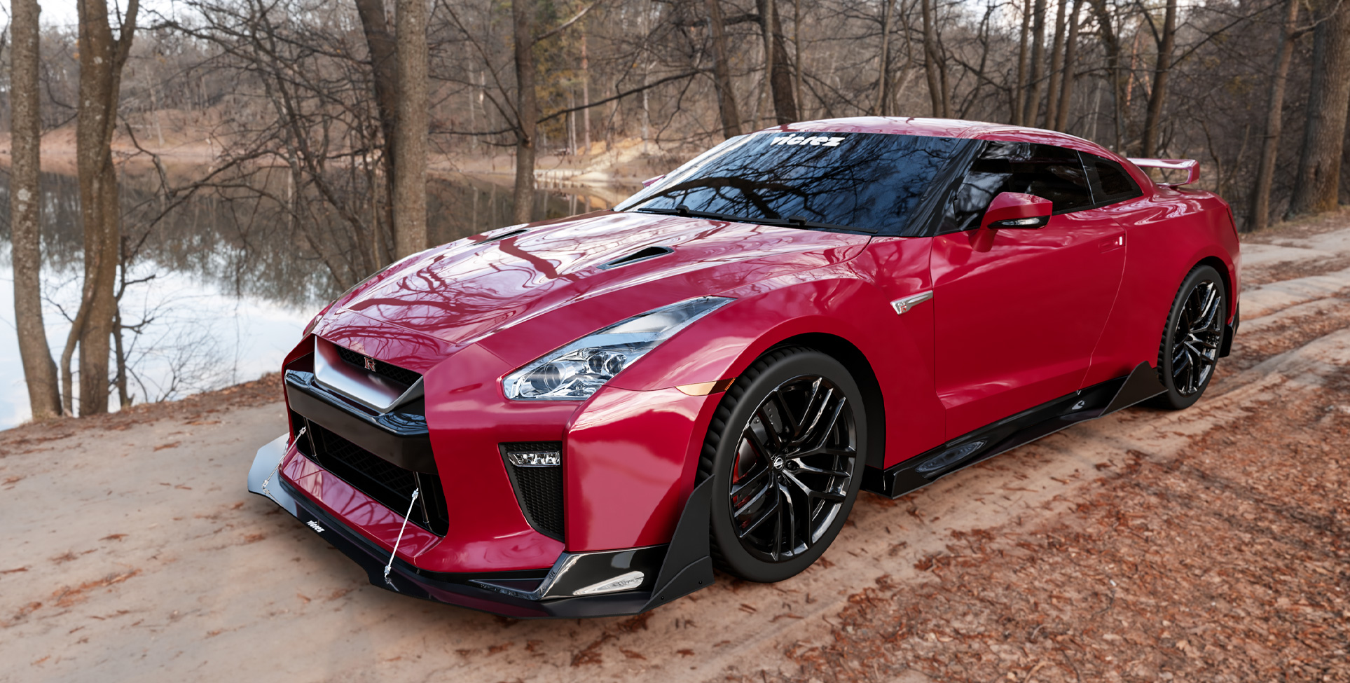 Vicrez VZ3 Front Bumper Lip Splitter vz101494 | Nissan GTR R35 2007-2016